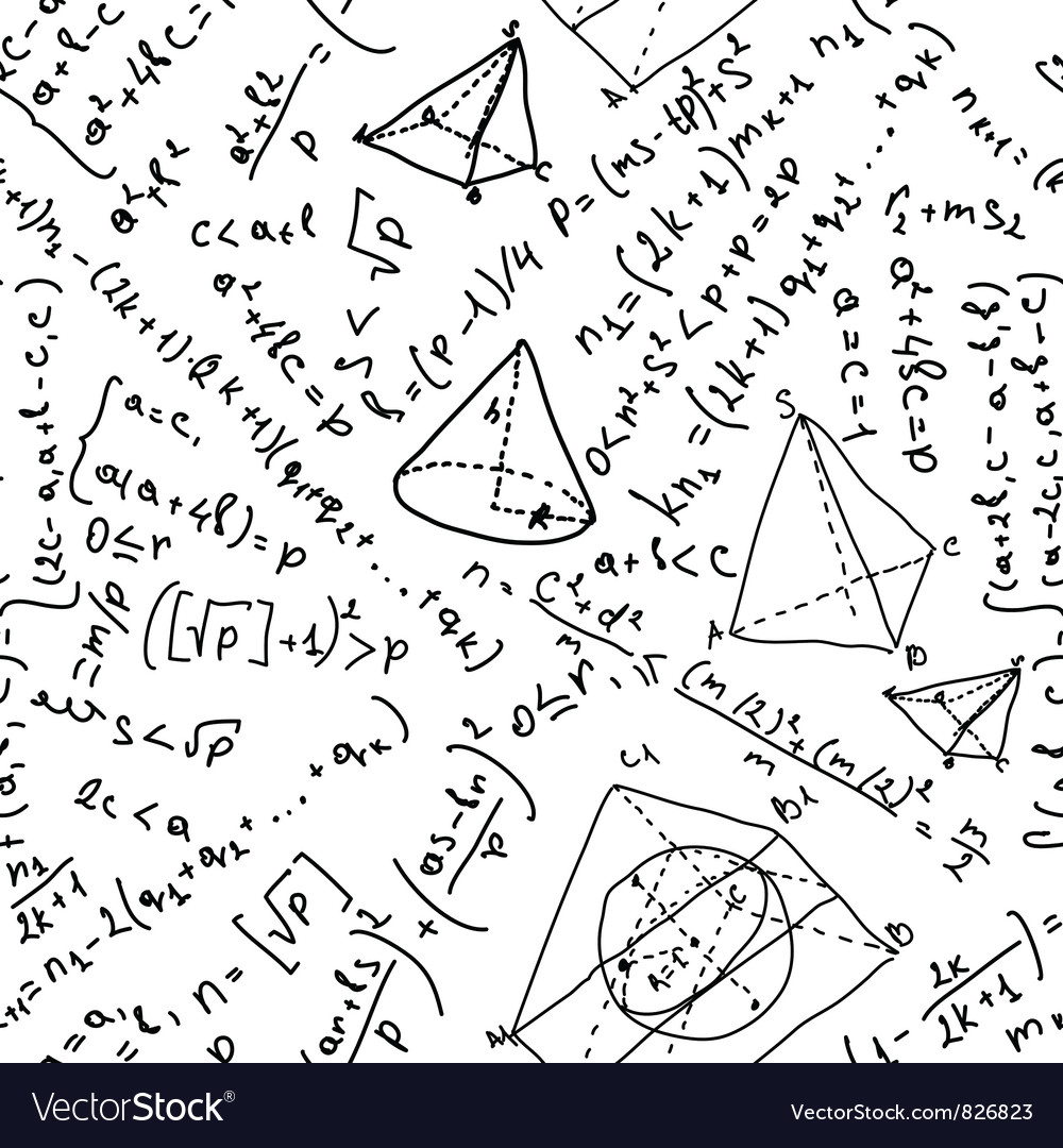 Mathematics Pattern Royalty Free Vector Image VectorStock