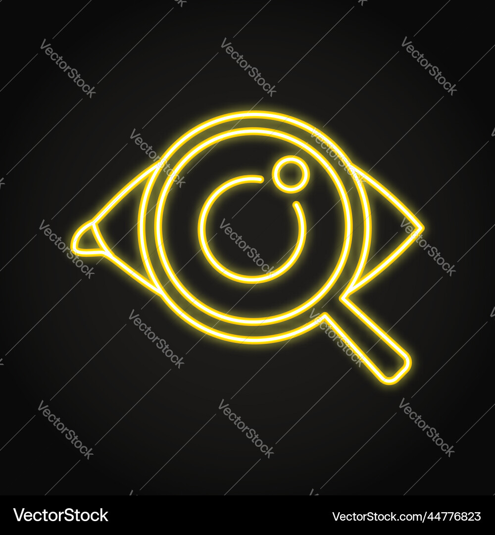 Ophthalmology neon icon in line style Royalty Free Vector