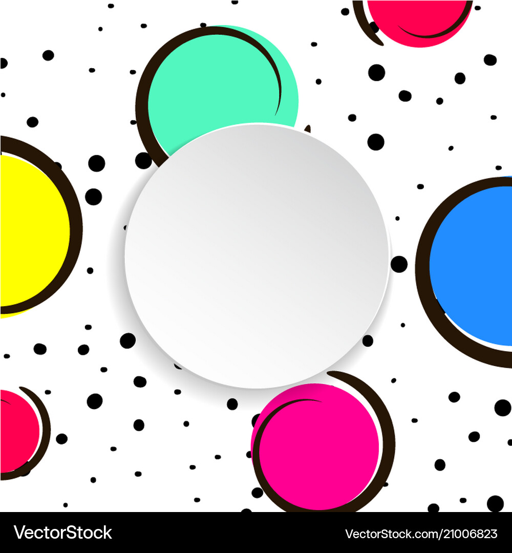 Pop art colorful confetti background big colored Vector Image
