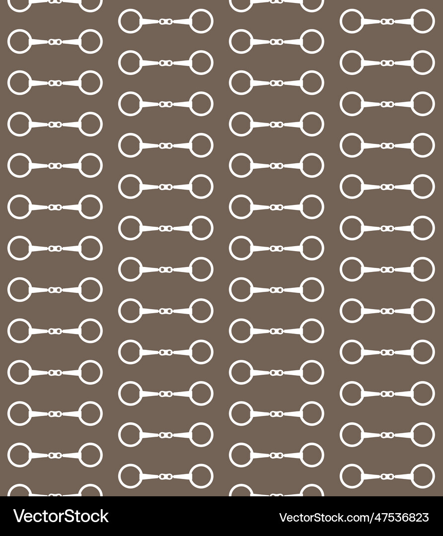 Seamless pattern of horse equestrian bit Vector Image