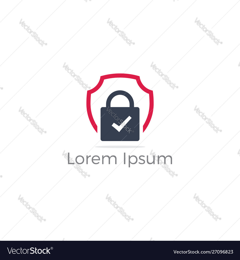 Security Shield Logo - Lock & Checkmark Vector Image