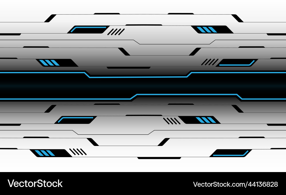 Abstract technology futuristic white cyber black Vector Image