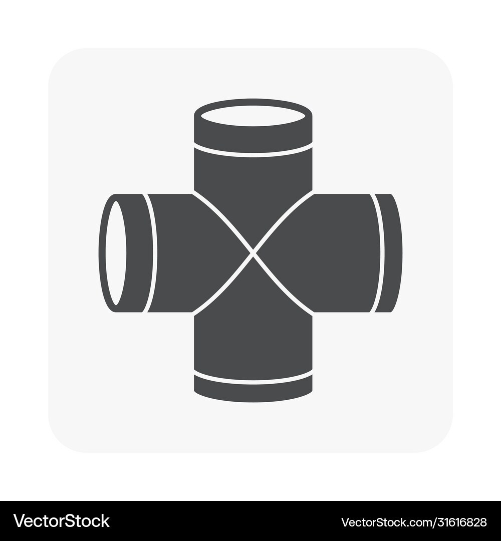 Air duct pipe icon for hvac system Royalty Free Vector Image