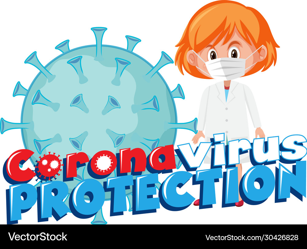 Doctor with corona virus sign Royalty Free Vector Image