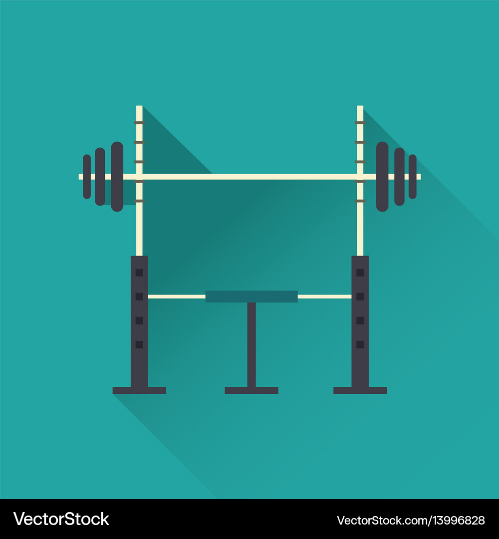 Fitness design gym icon flat Royalty Free Vector Image