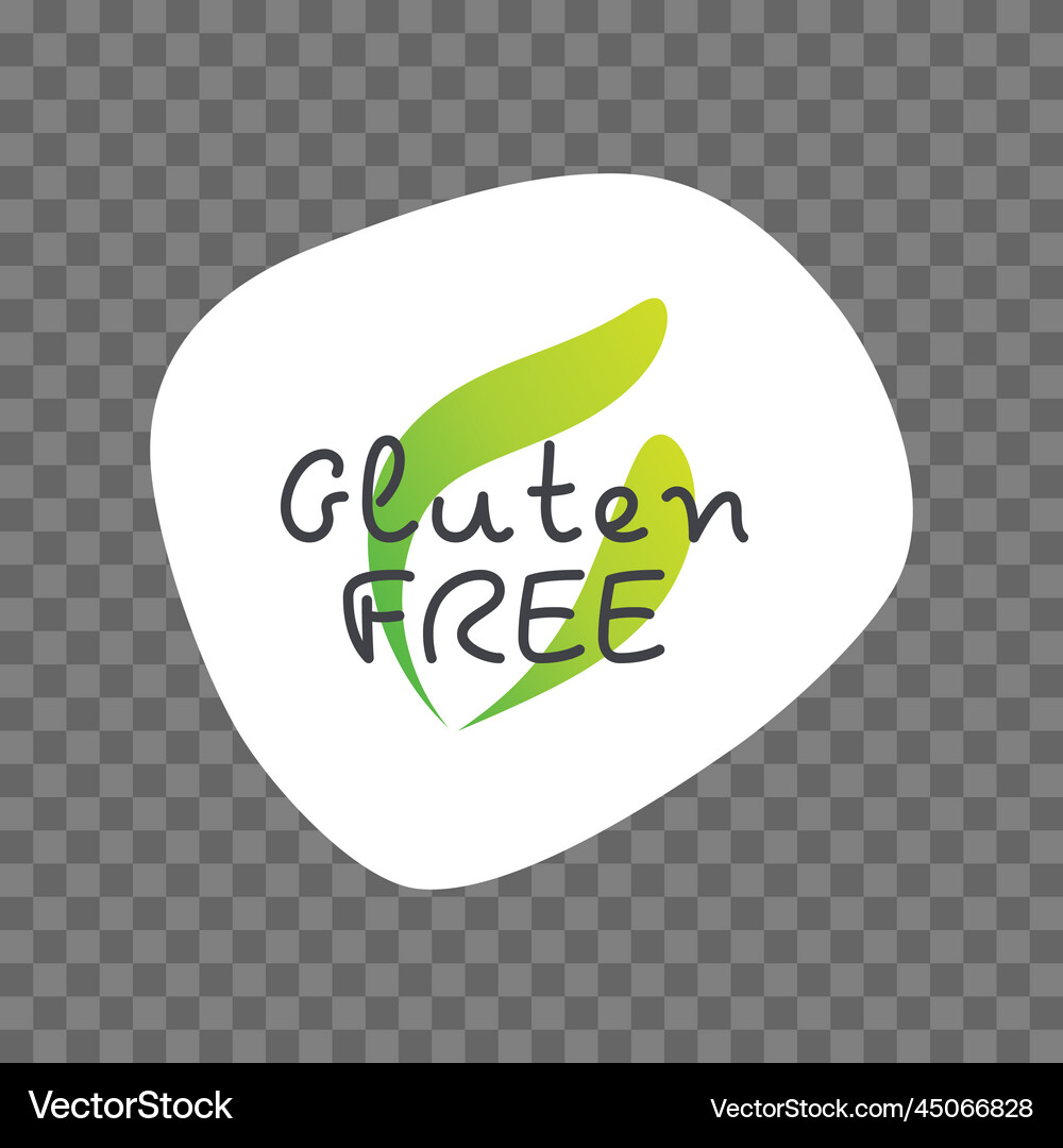 Gluten free icon white gray green gradient Vector Image