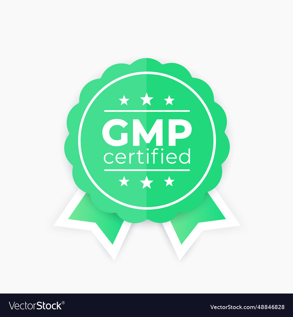 Gmp certified badge good manufacturing practice Vector Image Gmp certified badge good manufacturing practice Vector Image