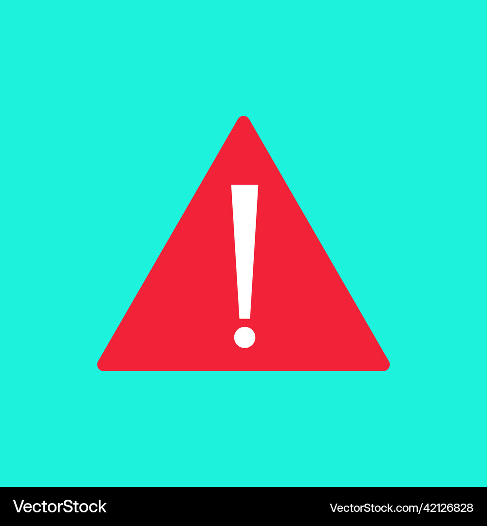 Icon of warning and risk attention danger beware Vector Image