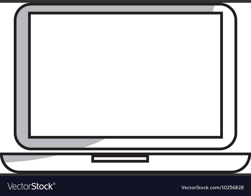 Laptop screen computer portable technology Vector Image
