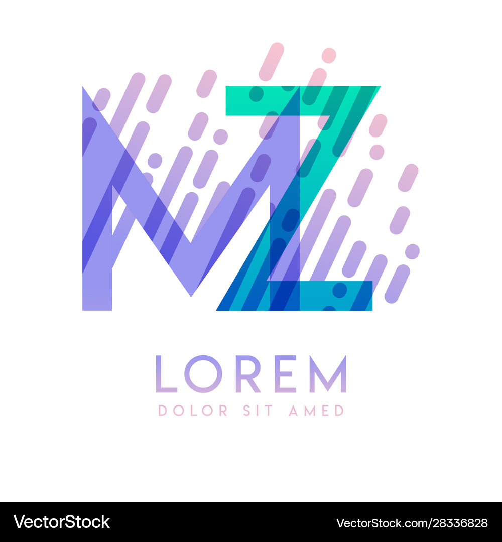 Mz logo with theme galaxy speed and style Vector Image