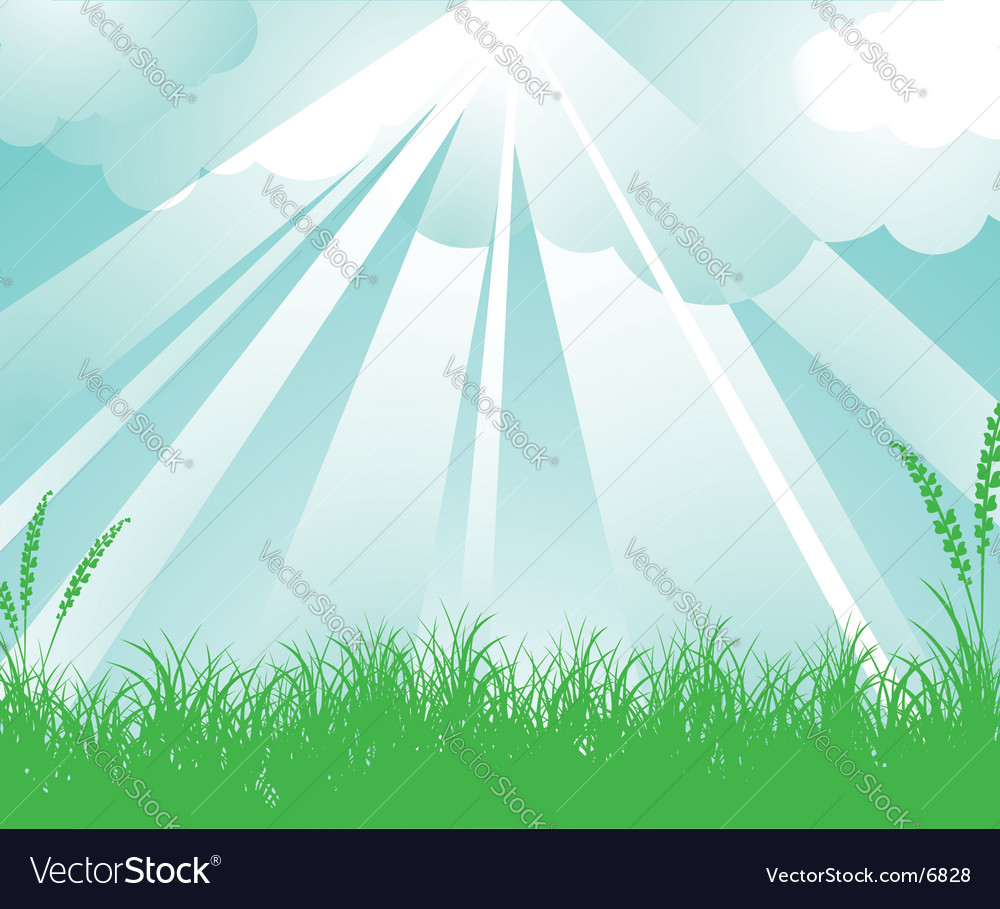 Spring landscape Royalty Free Vector Image - VectorStock