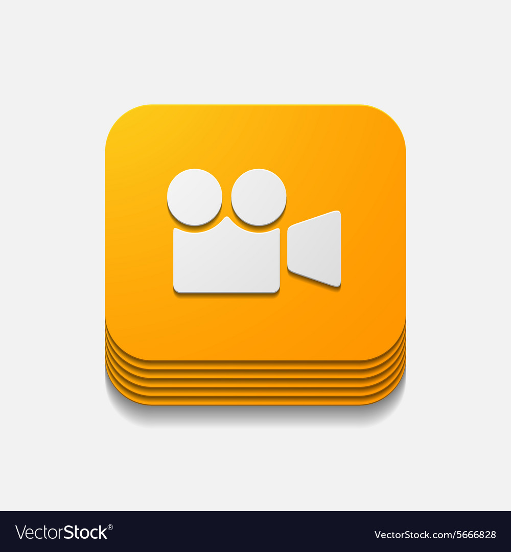 Square button video Royalty Free Vector Image - VectorStock