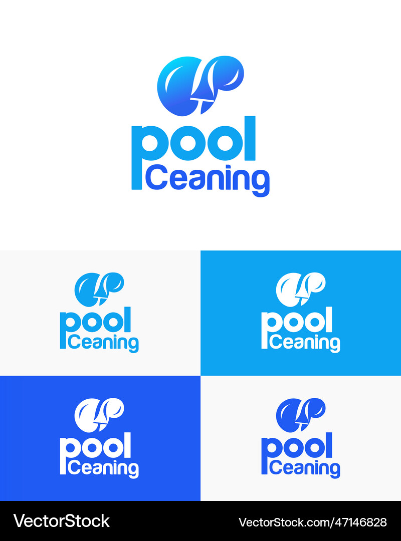 Swimming pool cleaning service logo design – Royalty-Free Vector ...