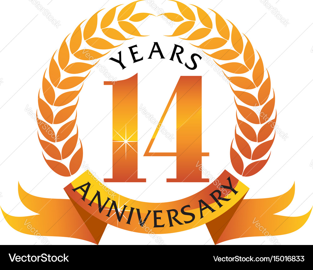 15 years ribbon anniversary Royalty Free Vector Image