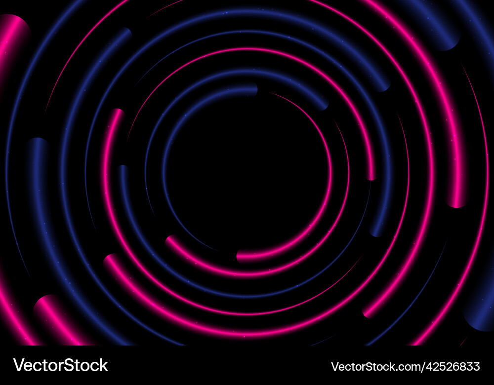 Abstract blue and pink glowing neon lighting Vector Image