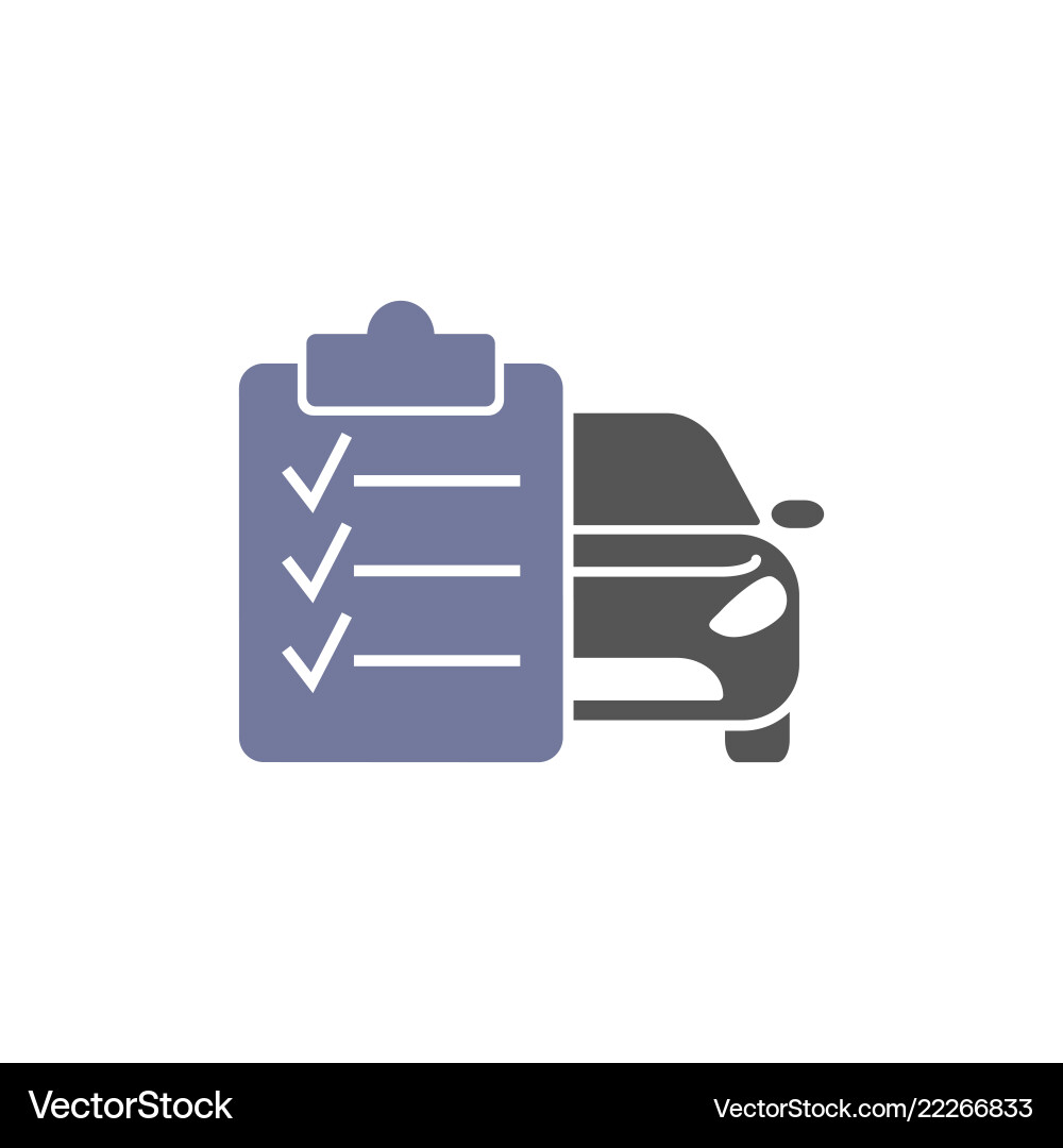 Car maintenance list icon automotive Royalty Free Vector