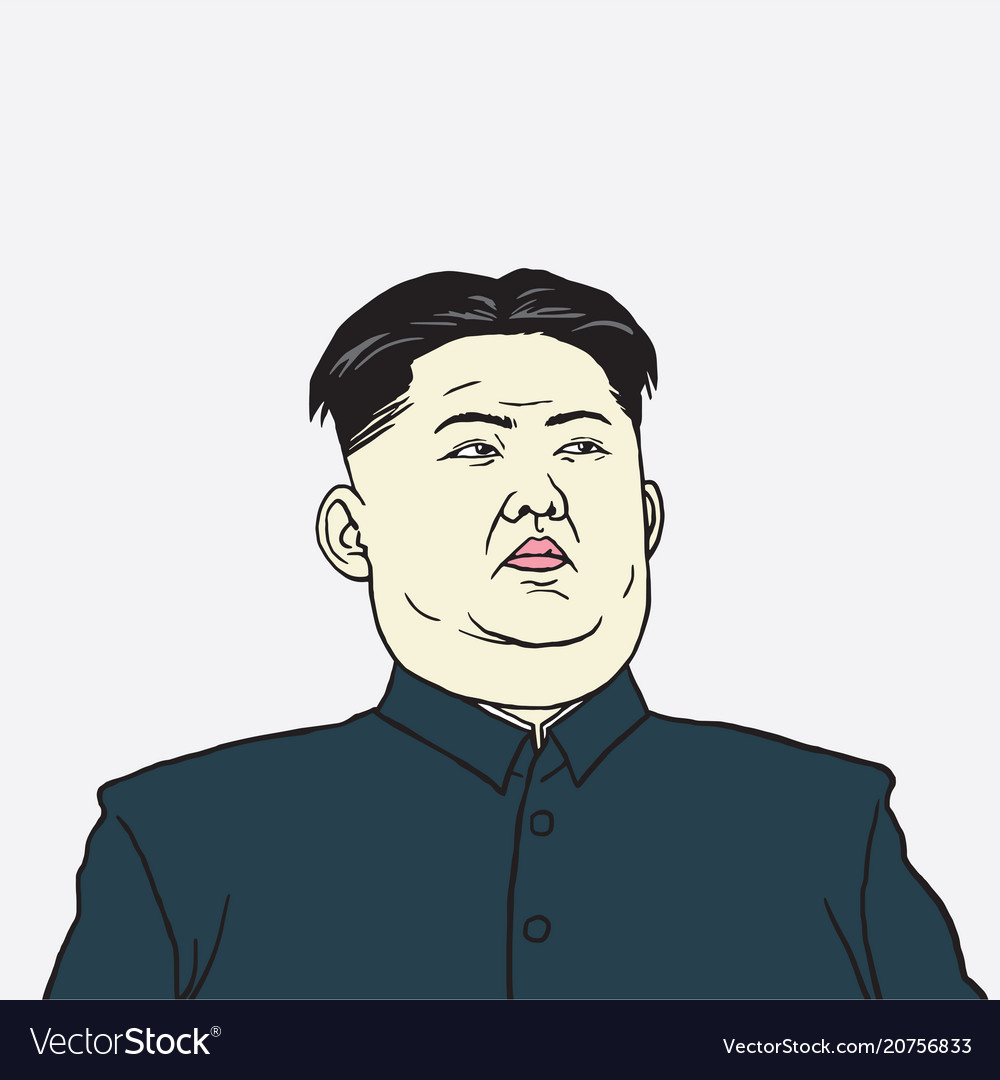 Kim jong un portrait Royalty Free Vector Image Kim jong un portrait Royalty Free Vector Image