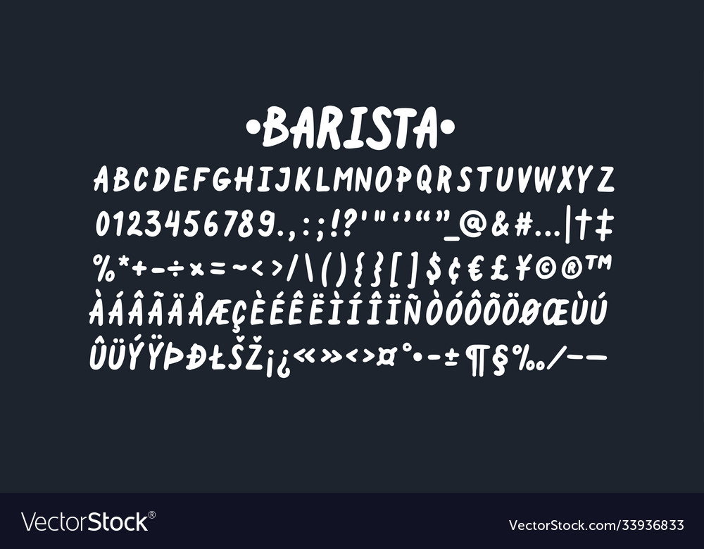 Modern Alphabet Font Capital Letters Latin Vector Image