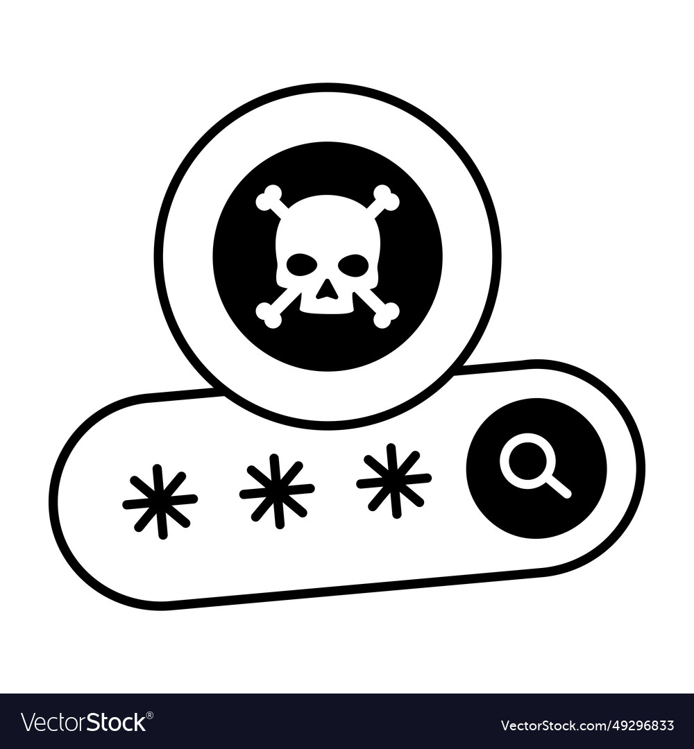 Password attack Royalty Free Vector Image - VectorStock