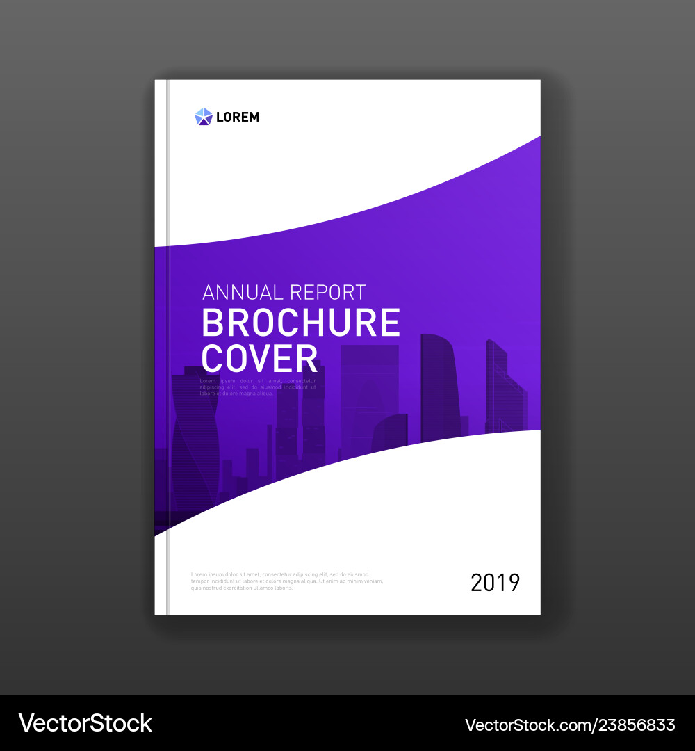 Real estate report brochure cover design layout Vector Image