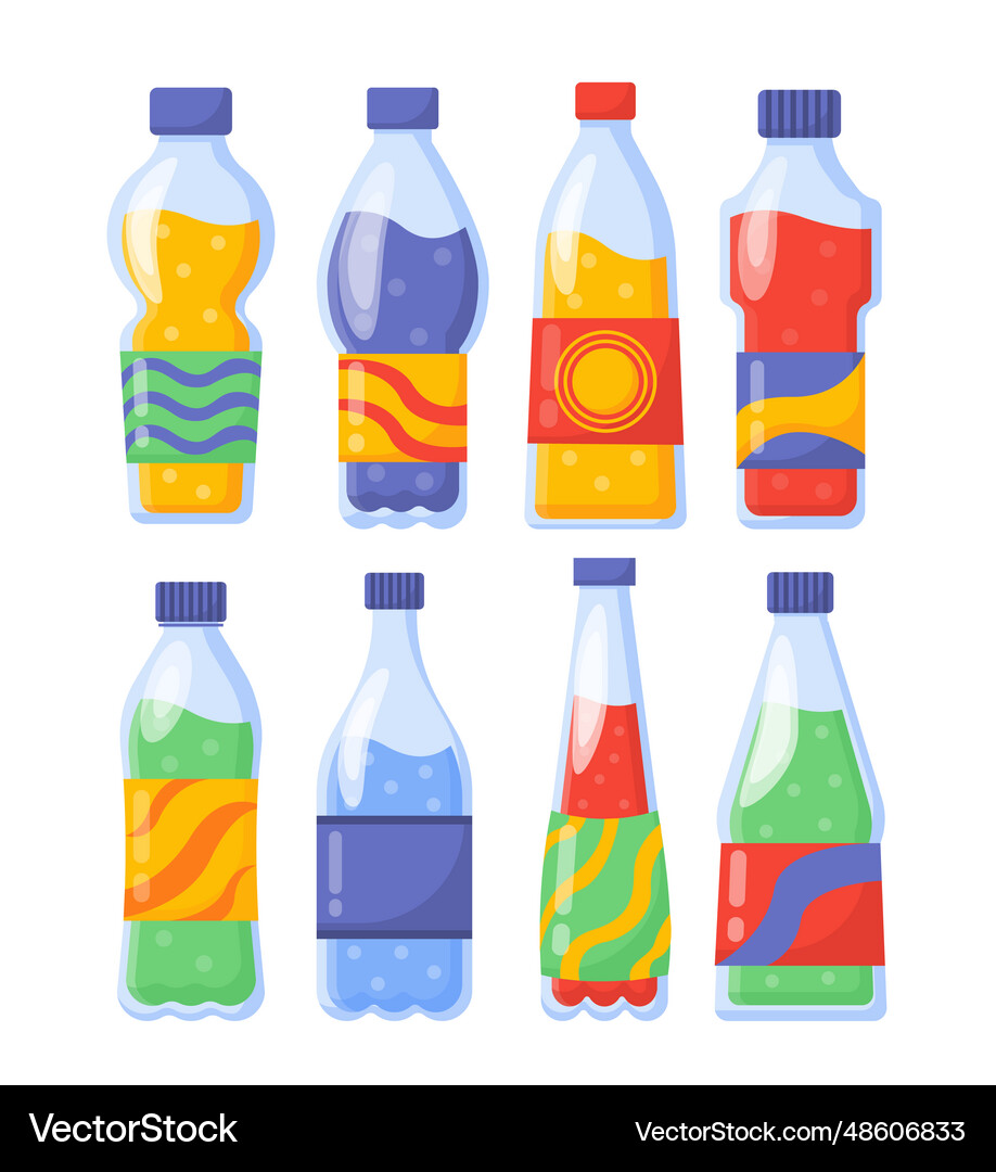 Set of sparkling water concept Royalty Free Vector Image