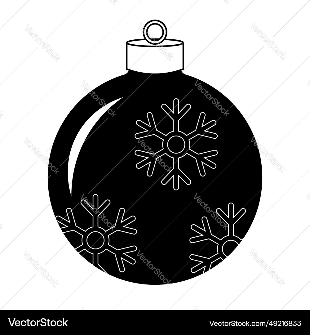 Simple of christmas tree toy object Royalty Free Vector