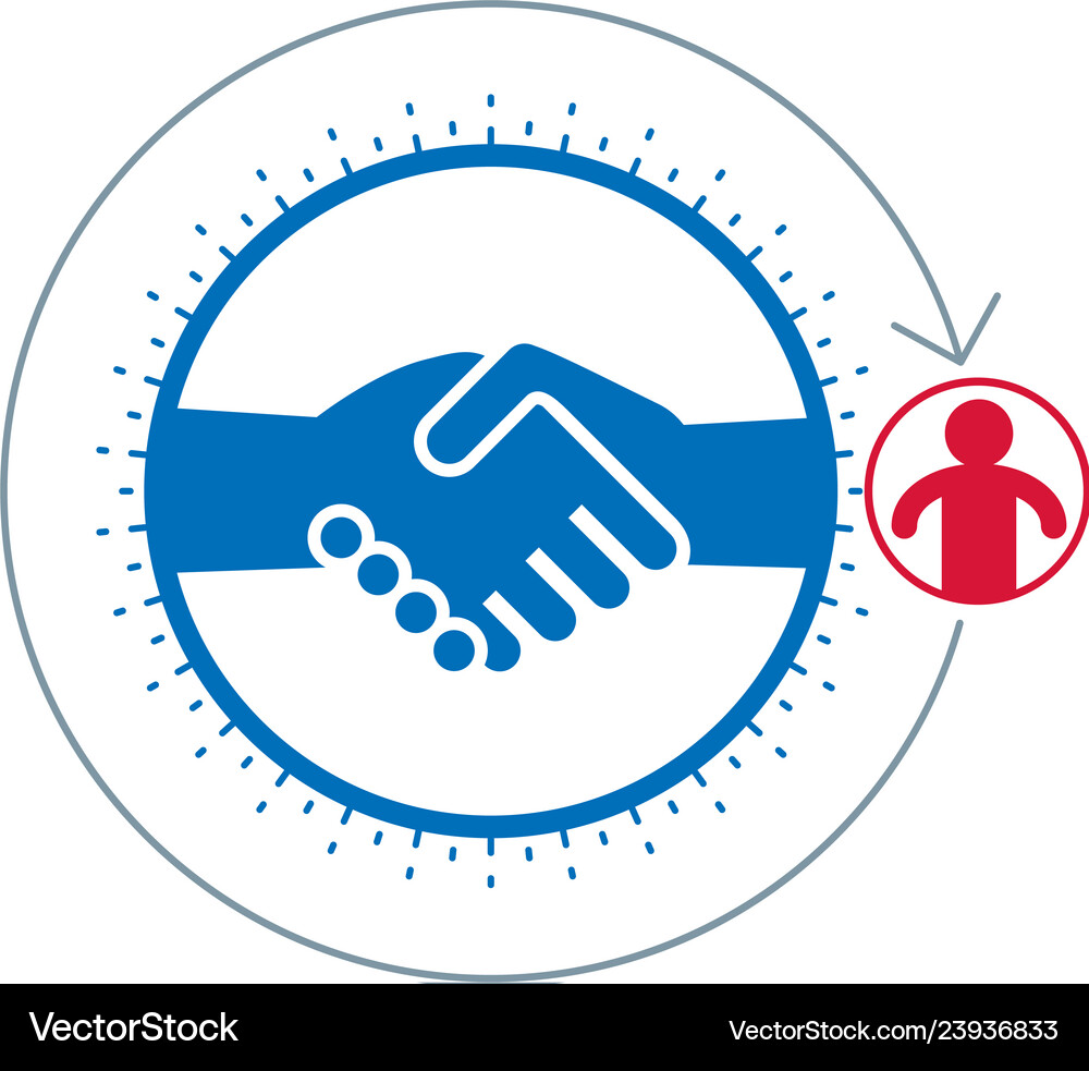 Social relations conceptual logo unique symbol Vector Image