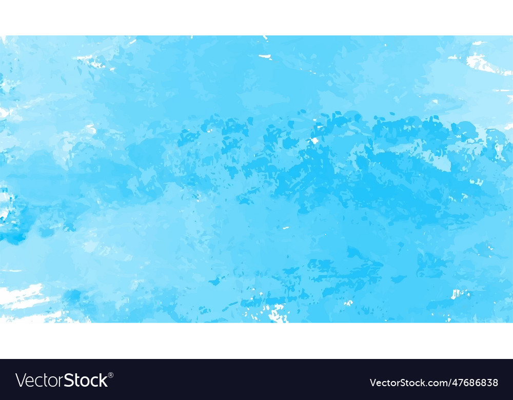 Abstract blue watercolor backgroundhand painted Vector Image