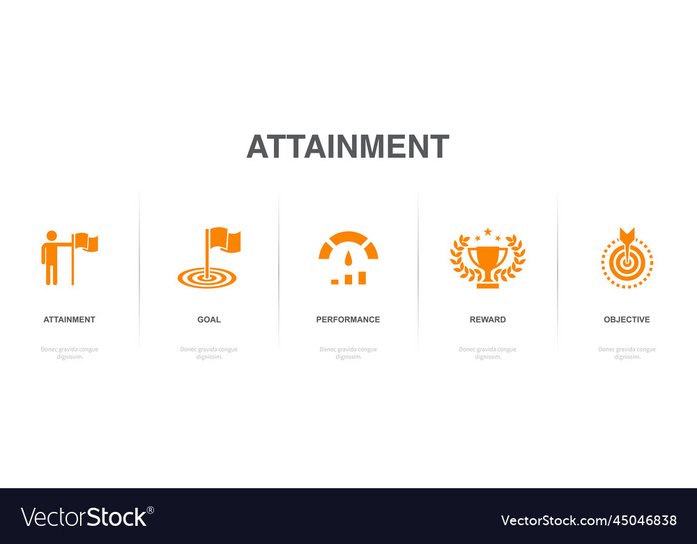 Attainment goal performance reward objective Vector Image Attainment goal performance reward objective Vector Image