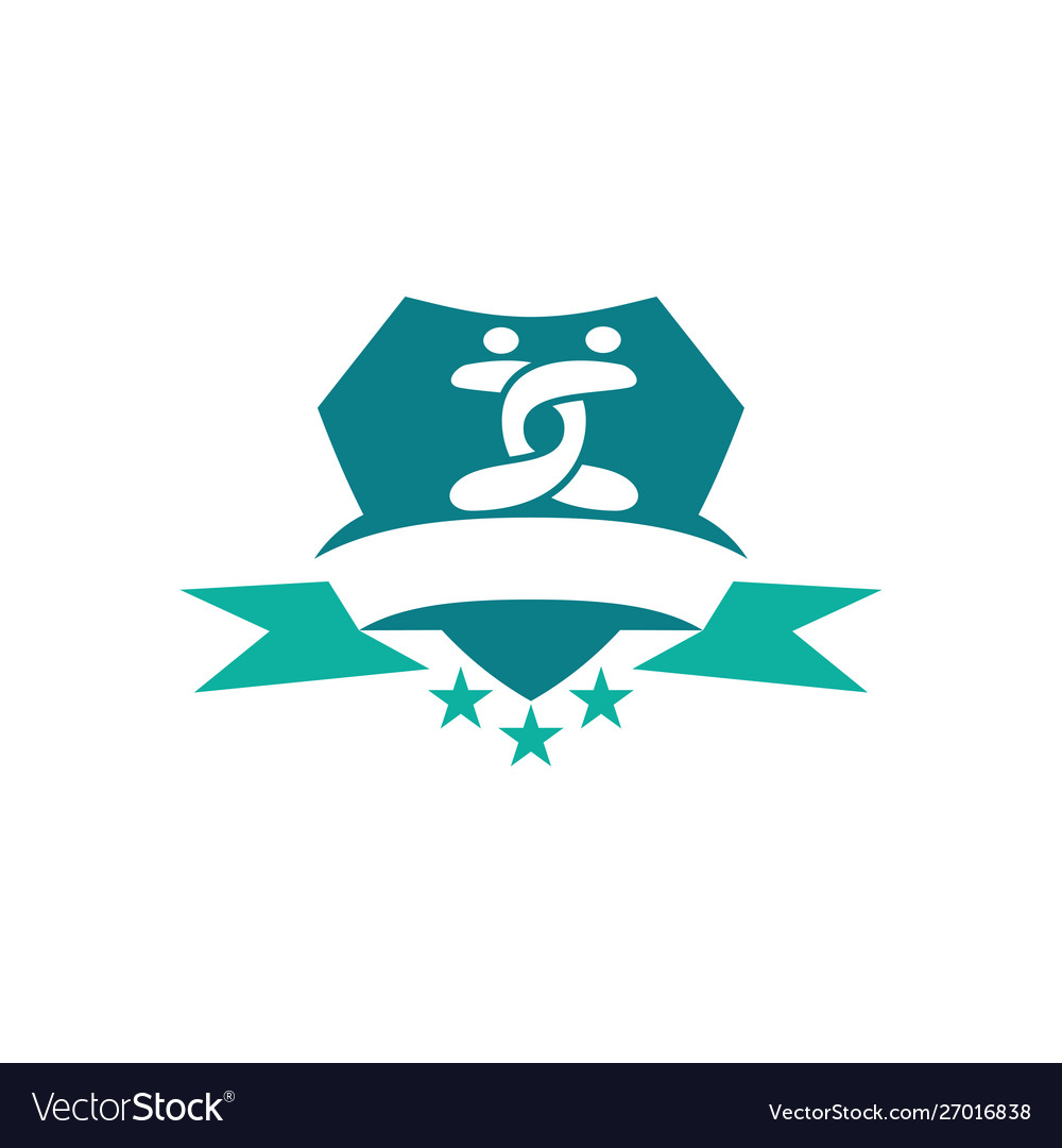 Commitment teamwork together business logo Vector Image