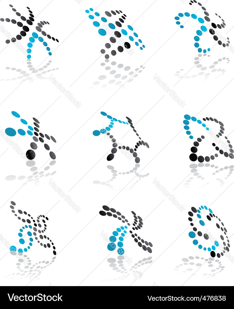 Designer icons and symbols Royalty Free Vector Image