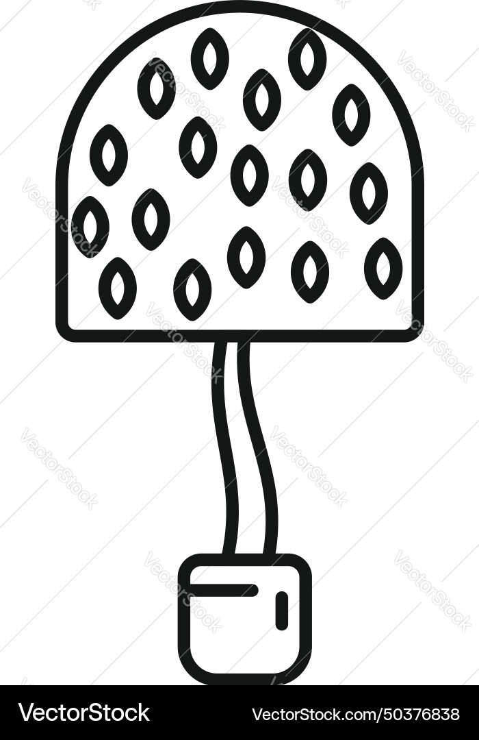 Edge tree pot icon outline garden trimming Vector Image