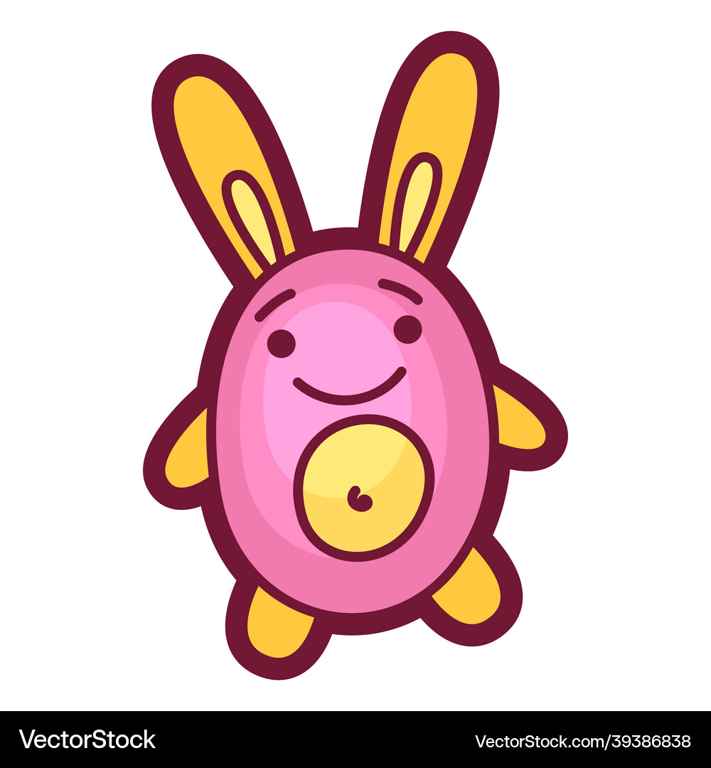 Hare in cartoon style cute funny Royalty Free Vector Image