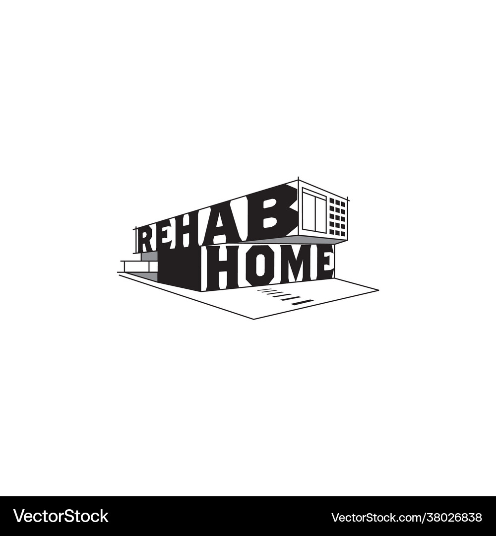 Home rehab logo design template Royalty Free Vector Image