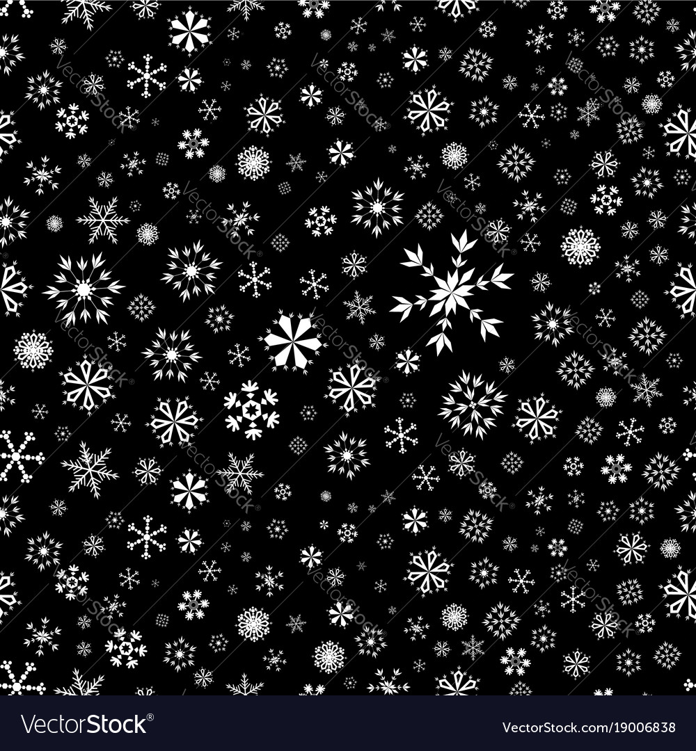 Seamless snowflakes pattern Royalty Free Vector Image