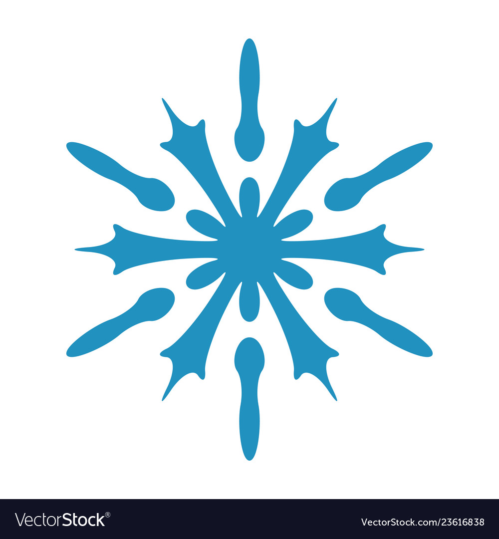 Simple isolated snowflake Royalty Free Vector Image