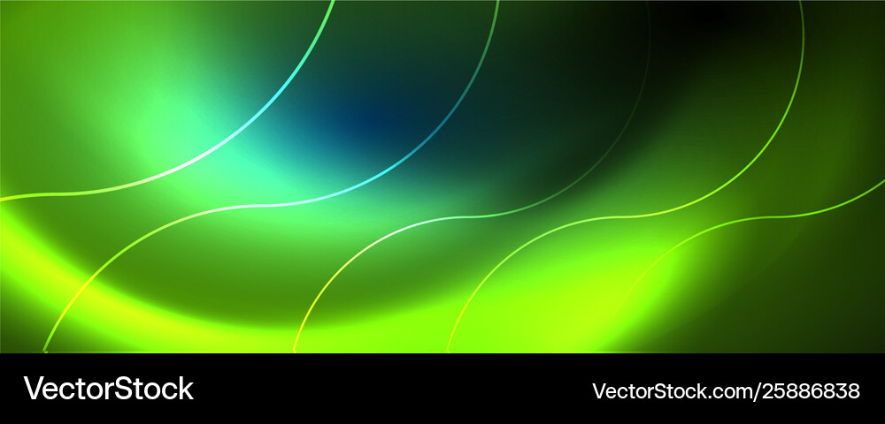 Trendy neon blue abstract design with waves Vector Image