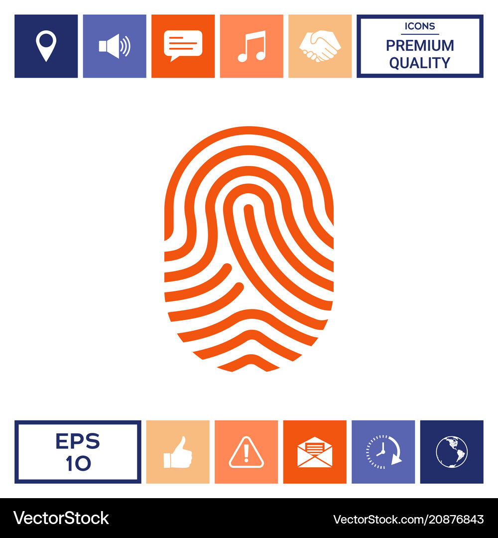 Fingerprint scanned finger icon Royalty Free Vector Image