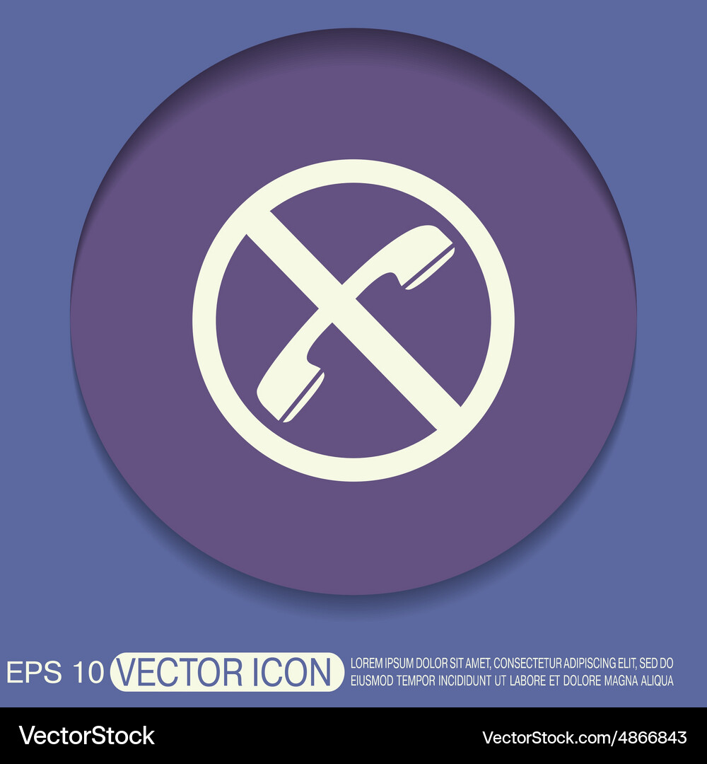 Forbidden to use phone forbidding symbol Vector Image
