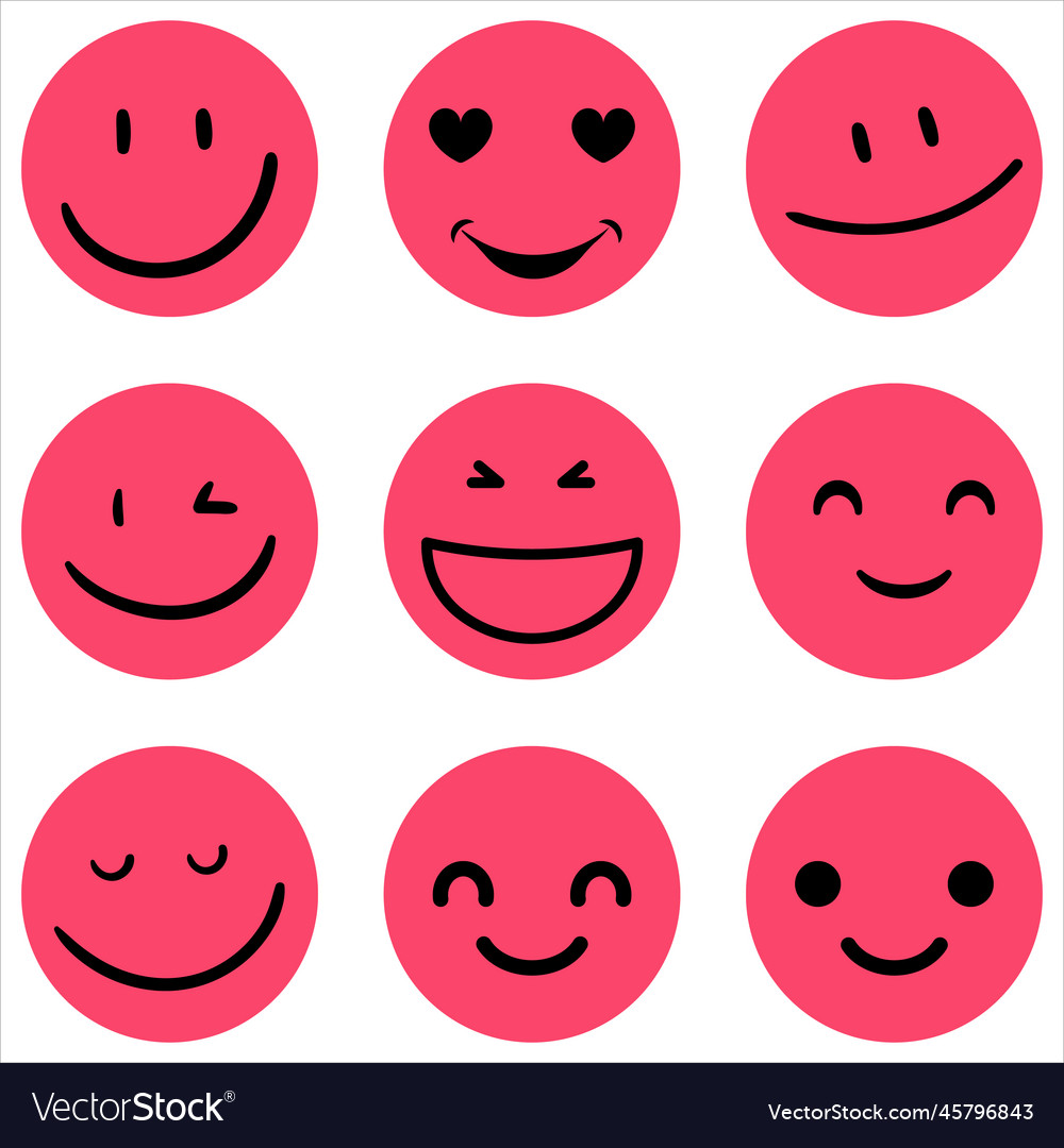Happy Face Emoji Royalty Free Vector Image Vectorstock