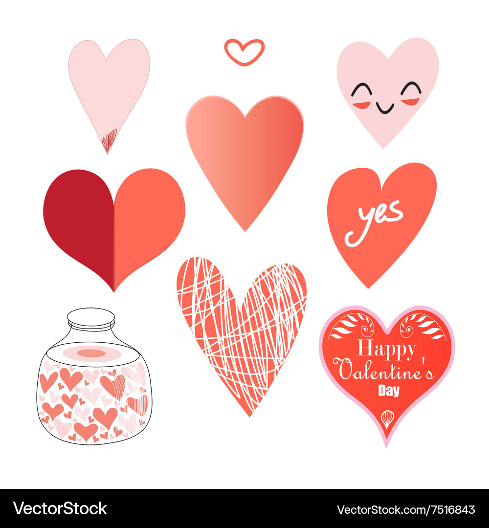 Heart Pattern Collection Royalty Free Vector Image