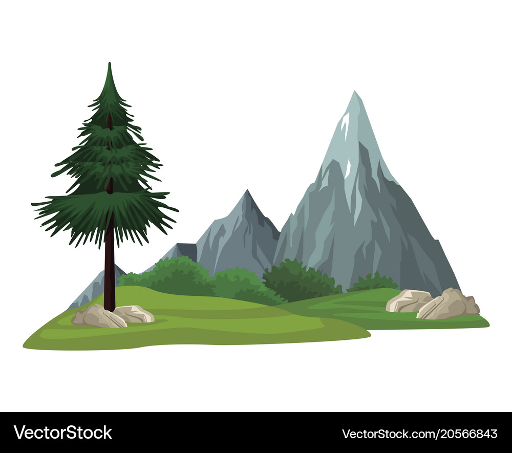 Isolated nature landscape Royalty Free Vector Image
