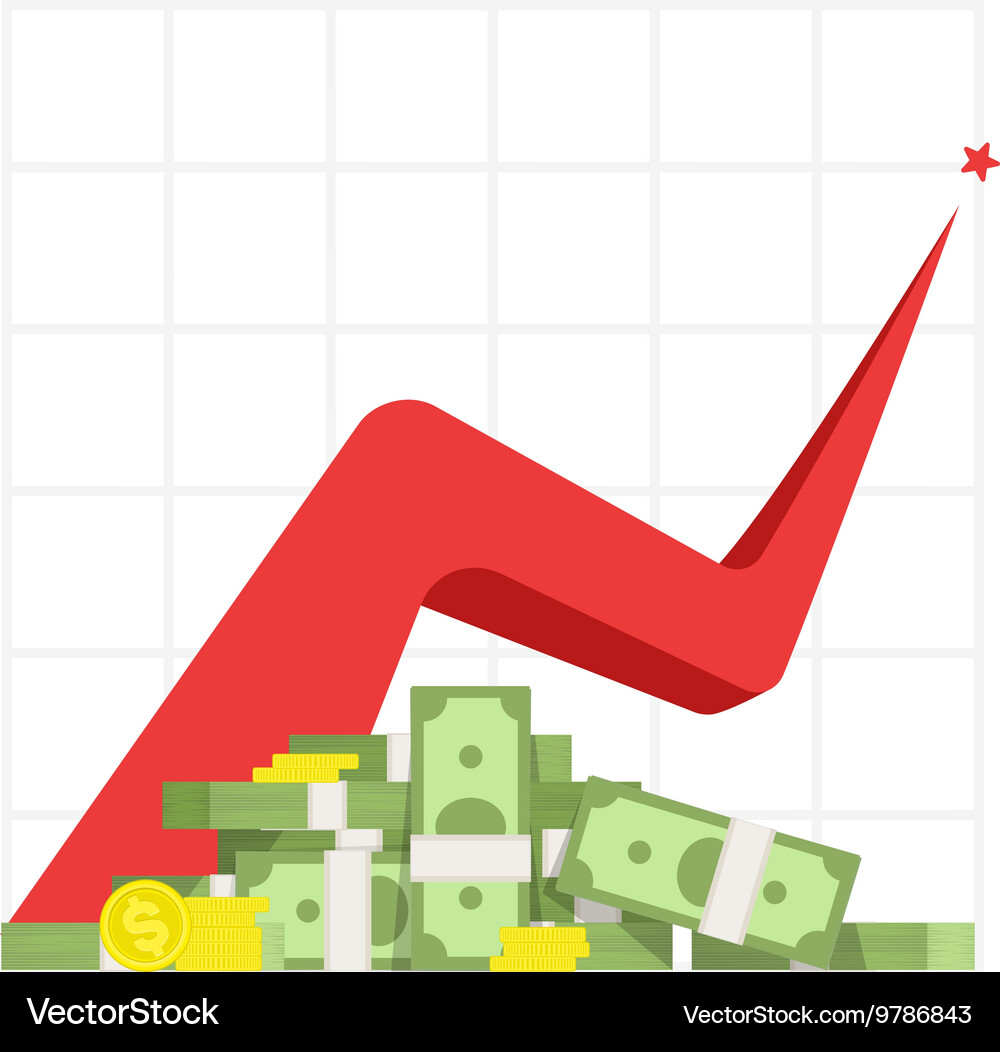Money Growth Chart Royalty Free Vector Image - VectorStock