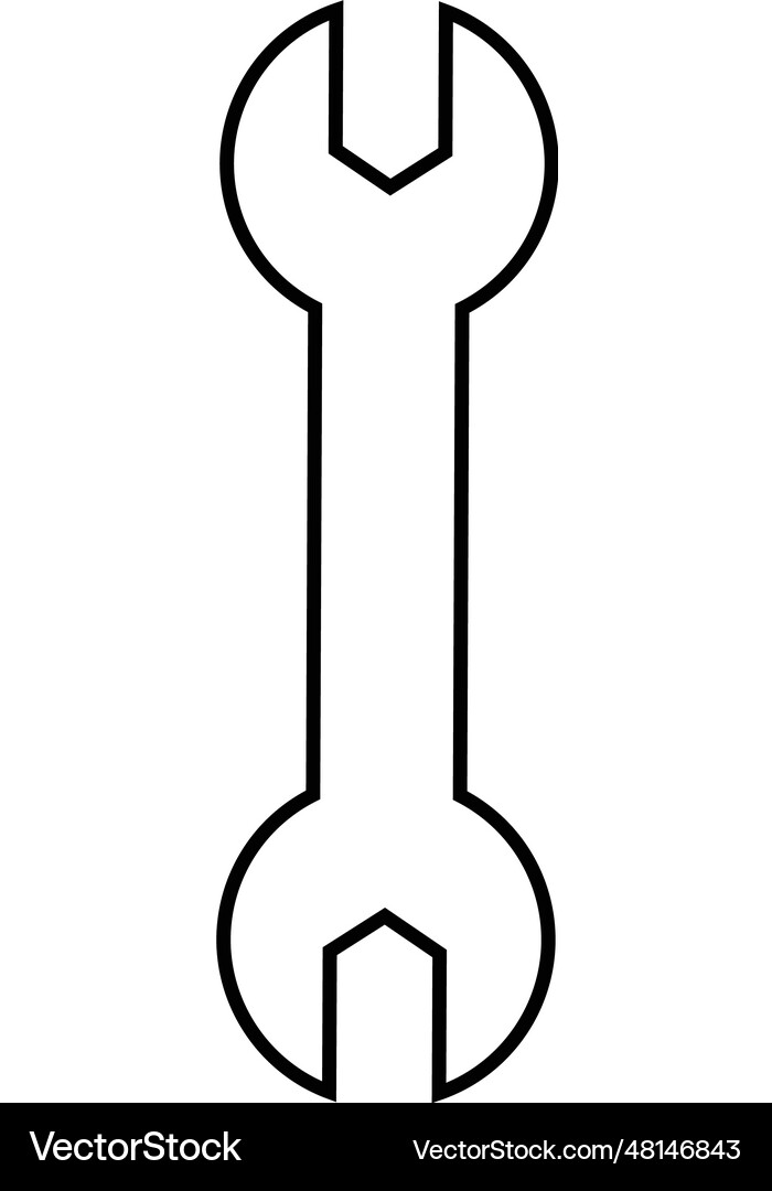 Repair icon tool symbol isolated on white Vector Image
