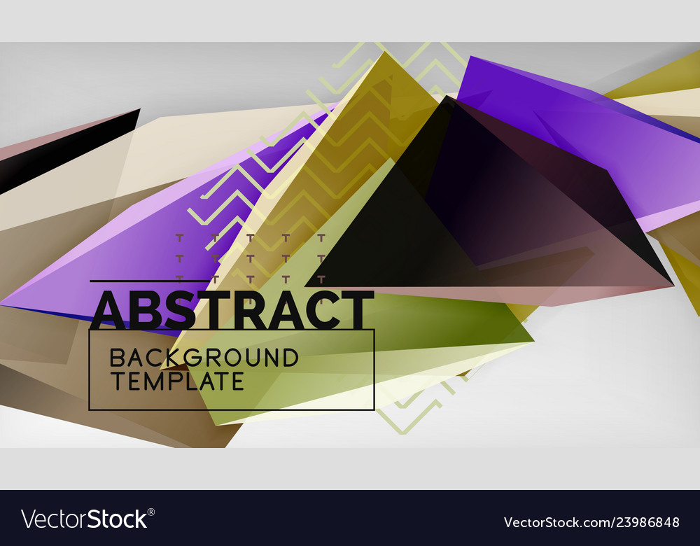 3d triangle geometric background design modern Vector Image