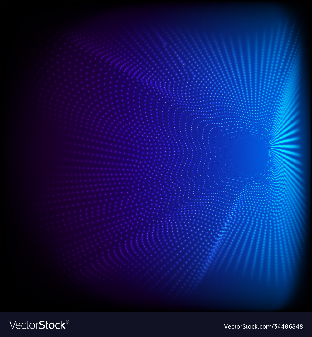 Abstract dynamic dots wave 3d pattern particles Vector Image