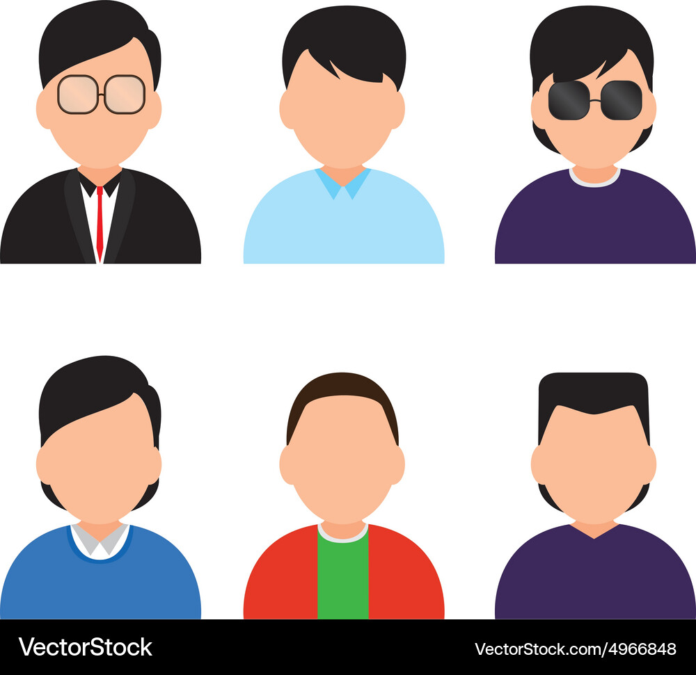 Abstract people icons on a white background Vector Image