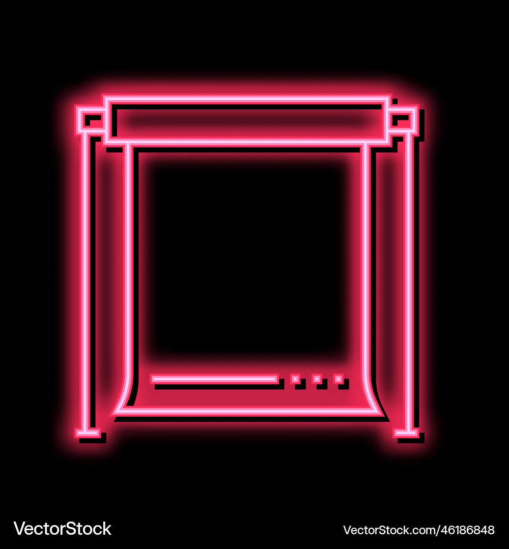 Background photo studio equipment neon glow icon Vector Image