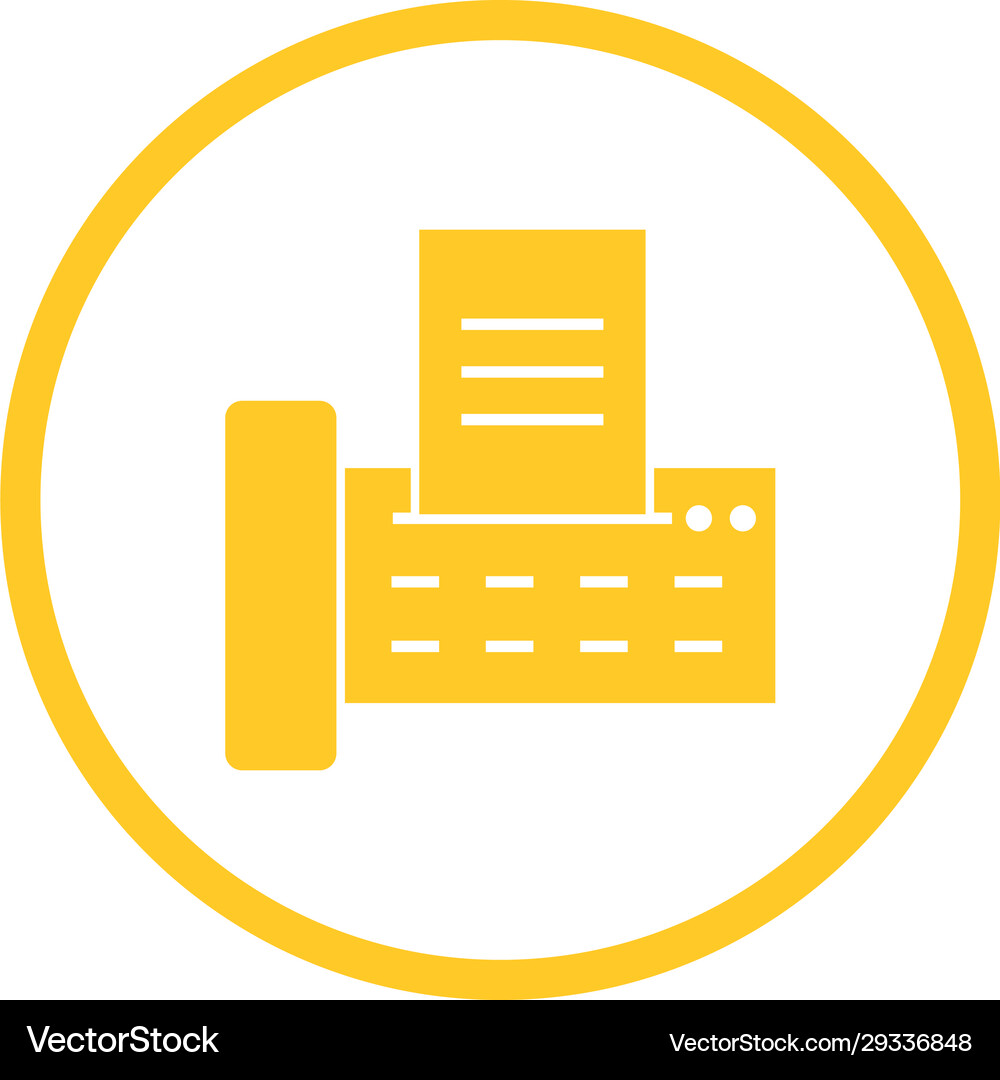 Beautiful fax glyph icon Royalty Free Vector Image