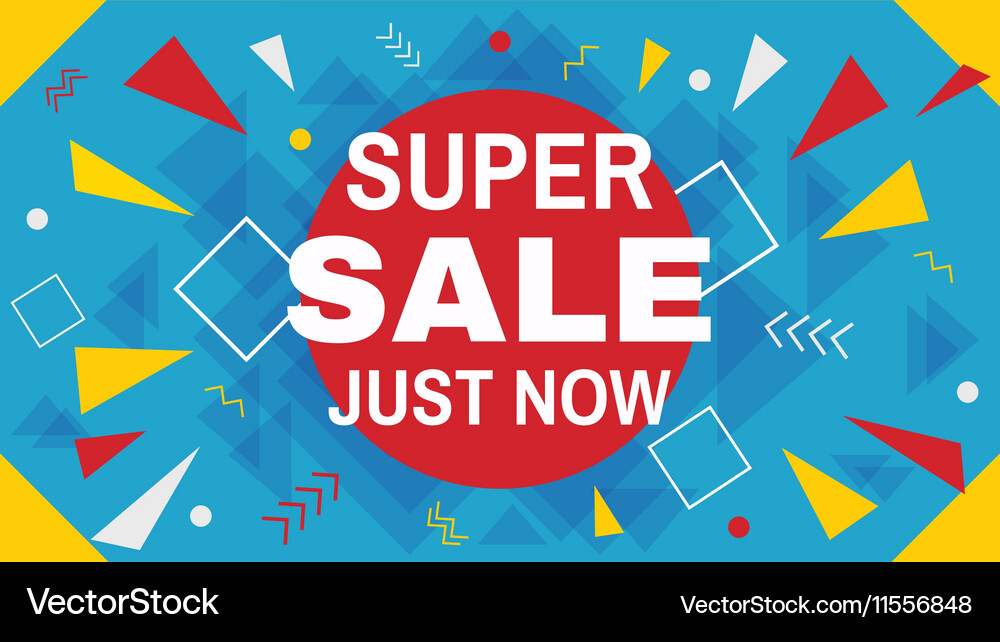 Big super sale horizontal banner Royalty Free Vector Image